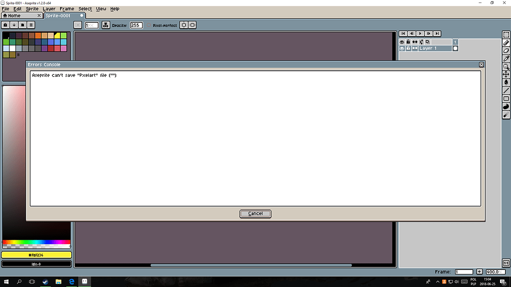 Problem with export - Help - Aseprite Community