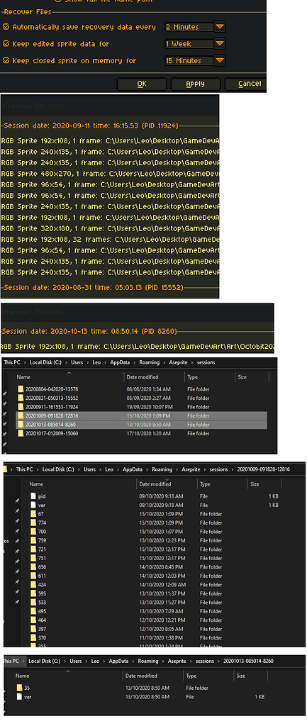 Need help - Recover File Session Not Showing - Help - Aseprite Community Need help - Recover File Session Not Showing - Help - Aseprite Community