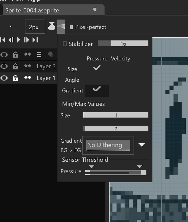 Non-pixel-grid conforming ("smooth") brush tool - Features - Aseprite Community