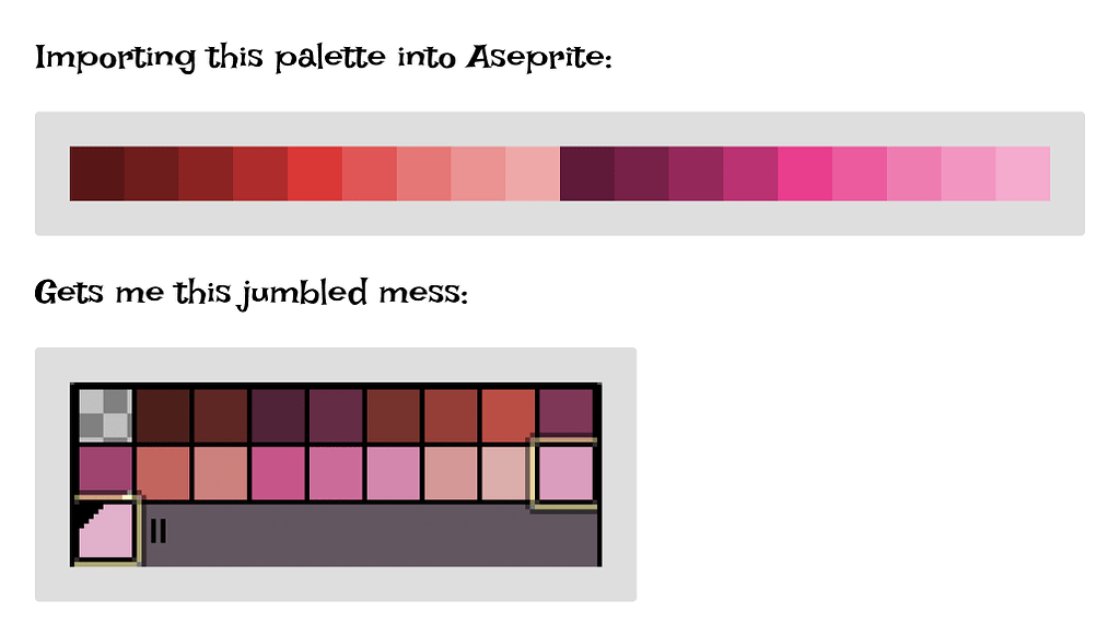Order of Colors in Imported Palette - Help - Aseprite Community