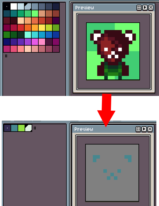 How Do You Stop Color Swap When Changing Palette Help Aseprite 