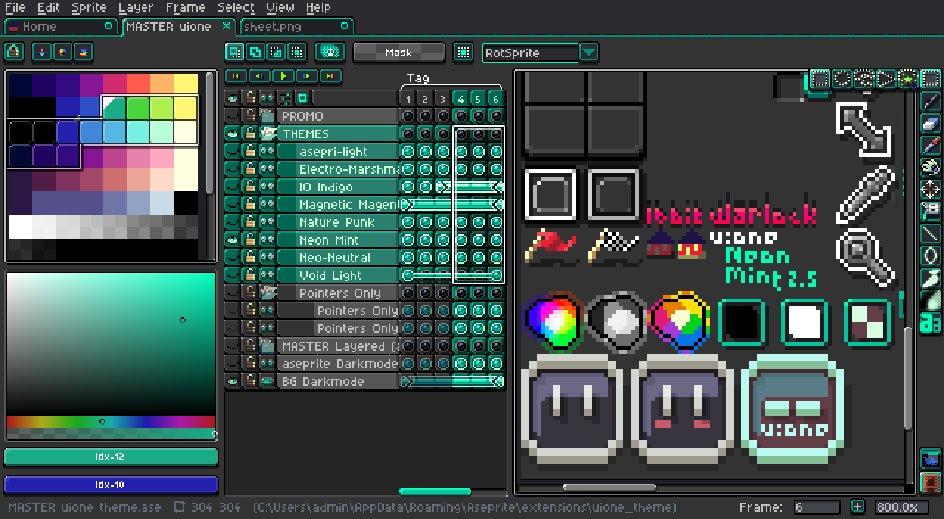 [Extension] New custom themes extension by 16bit Warlock! - Scripts & Extensions - Aseprite ...