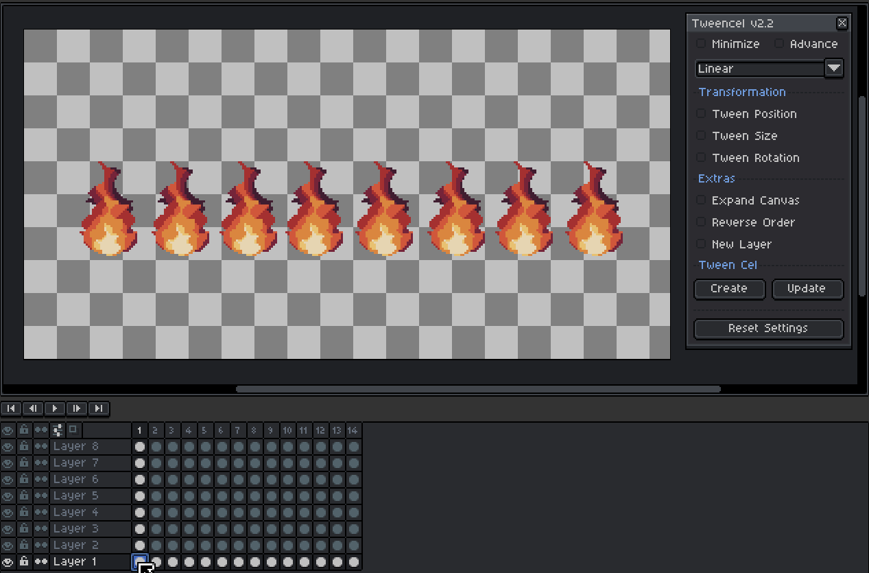 [Extension]Tweencel - Tweening and Animation Control for Aseprite - Scripts & Extensions ...